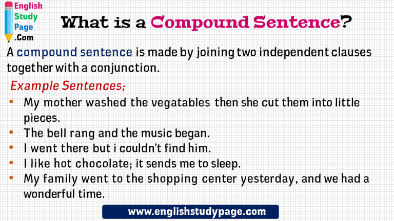 What is a Compound Sentence? 5 Compound Sentences Examples - English ...